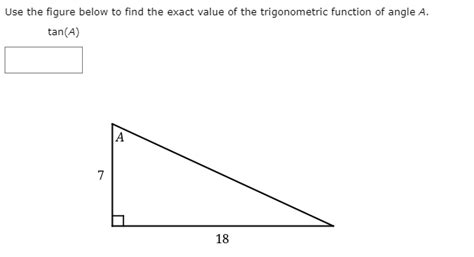 Solved Use The Figure Below To Find The Exact Value Of The
