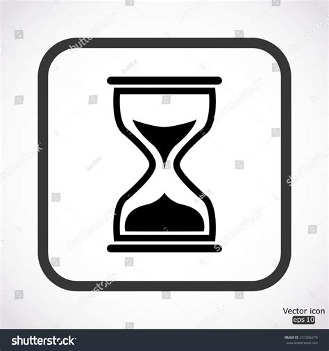 Sand Clock Cursor Icon Black Vector Stock Vector Royalty Free