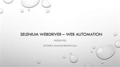 Selenium Web Driver Pdf Browsers Computer Software And Applications