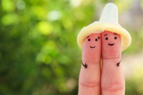 Fingers Art Of Happy Couple Stock Photo Image Of Health Love