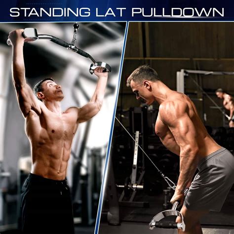 Yes4all Wide Grip Lat Pull Down Bar Attachments With D Grip Handles