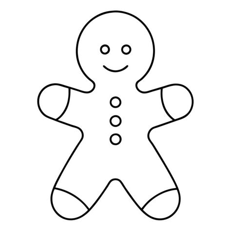 Gingerbread Man Outline Vector Art Icons And Graphics For Free Download