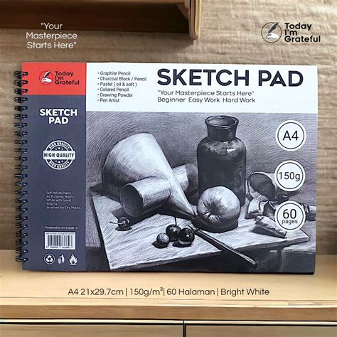 Jual Kertas Gambar Sketchpad A4 Dan A5 60 Halaman 150gsm Shopee Indonesia
