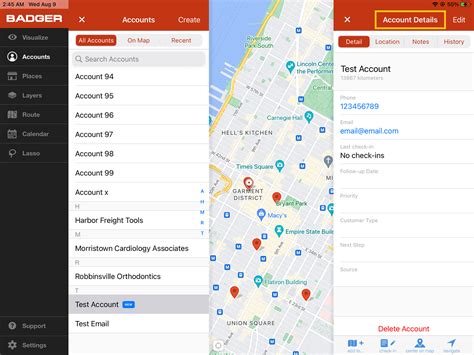 How To Create Accounts In Badger Maps Ipad Badger Maps
