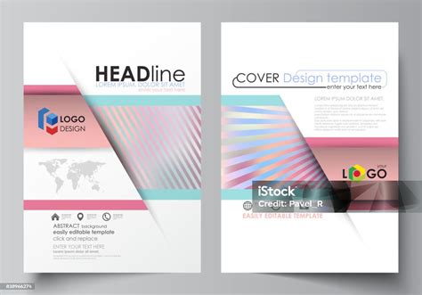 안내 책자 잡지 전단지 소책자 또는 보고서에 대 한 비즈니스 서식 파일이 표지 템플릿 A4 크기에 추상 벡터 레이아웃 달콤한 핑크와 파란색 장식 꽤 낭만적인 디자인 귀여운