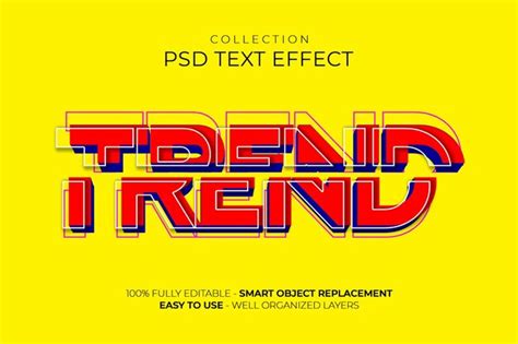 Premium PSD Trend With Line Style Text Effect