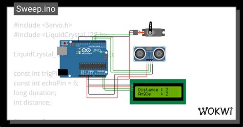 Servo With Lcd Print Angel Wokwi Esp32 Stm32 Arduino Simulator