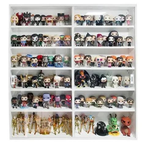 Expositor Mdf para Colecionáveis e Funko Pop Portas em Vidro Vãos Branco Dom Móveis
