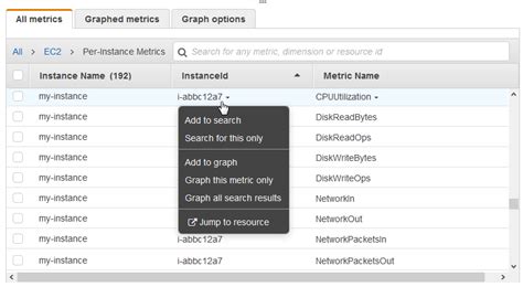 列出实例的可用 cloudwatch 指标 amazon elastic compute cloud