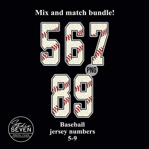 Baseball Numbers Bundle Baseball Jersey Numbers Sports Numbers