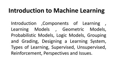 Unit 1 Ml Introduction To Machine Learningpptx
