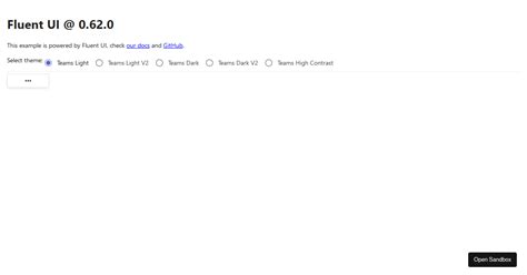 Fluent Ui Example Codesandbox