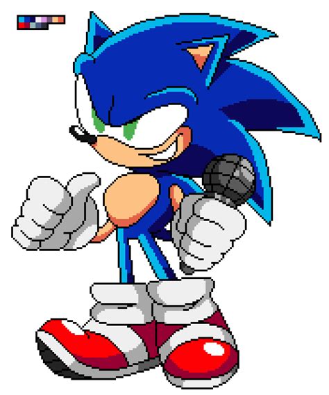 Pixilart Sonic The HedgeHog Base Sonic S Rhythm Rush Mod By SonicFast1991