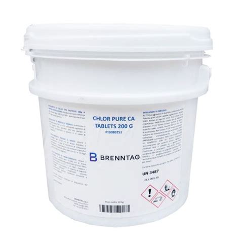 Chlore Pure Ca Tablets In Secchio Da 10 Kg Ipoclorito Di Calcio 70