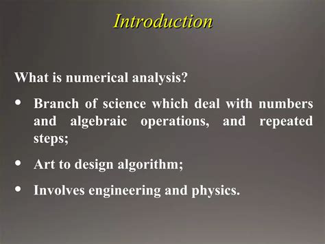 Numerical Analysis And Linear Algebra Ppt Physics Science