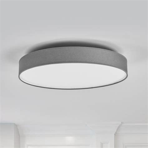 Lampa sufitowa LED z materiału Saira cm szara Lampy pl