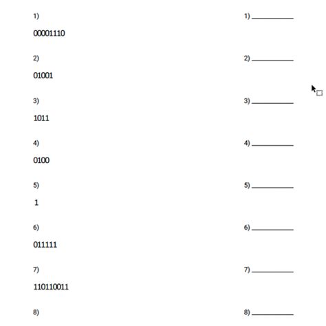Math Binary To Decimal Conversion Practice Worksheet Series Geek Slop Online