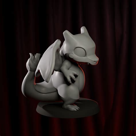 🐉 Chibi Charizard Pokemon Kawaii・archivo Obj Gratis Para Impresión 3d・cults