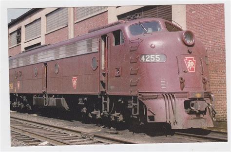 Pennsylvania Railroad Passenger Train Emd E8 Locomotive Postcard