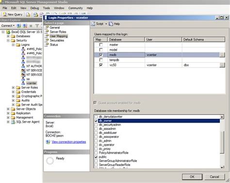 Vcenter Server And Ms Sql Database Permissions Boche Net Vmware