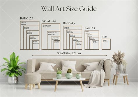 Wall Art Size Guide Frame Size Guide Comparison Chart Wall Print Size