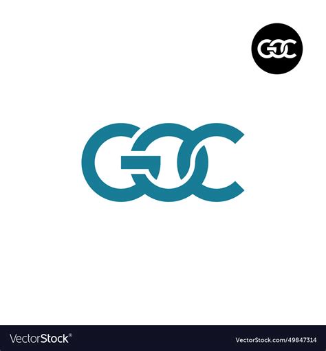 Letter Goc Monogram Logo Design Royalty Free Vector Image