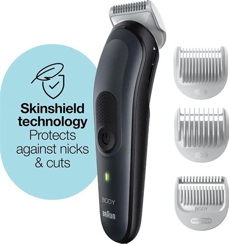 Braun Bg 3340 Body Groomer 3 Full Body With Skinshield Technology And 3
