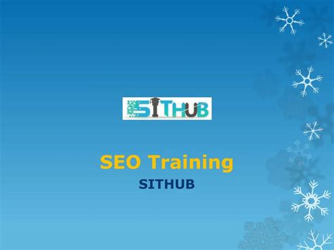 PPT SEO Training In Delhi SEO Course SITHUB PowerPoint