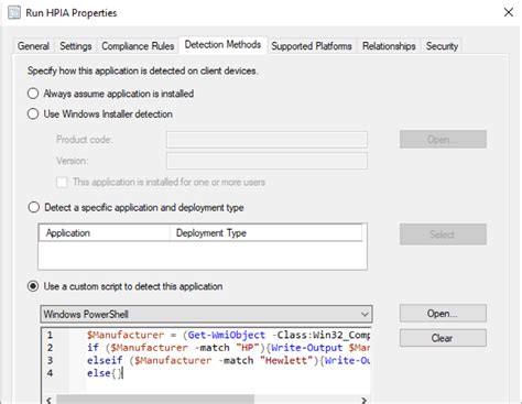 using configmgr baseline to deploy hpia for auto updating of drivers