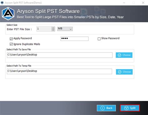 PST Splitter Tool To Split Large PST File Into Smaller PST