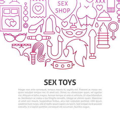 Premium Vector Sex Toys Line Concept Vector Illustration Of Outline Template