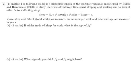 solved 2 14 marks the following model is a simplified