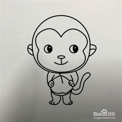 猴子的可爱简笔画 简笔画图片大全 普车都