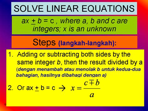 tip belajar matematik tips for learning mathematics solve ax b c