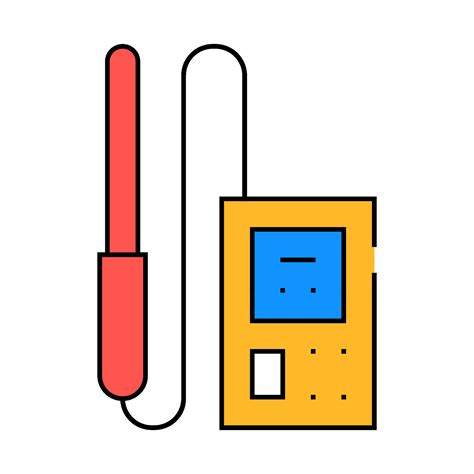 Electromagnetic Field Detector Measuring Equipment Icon Color