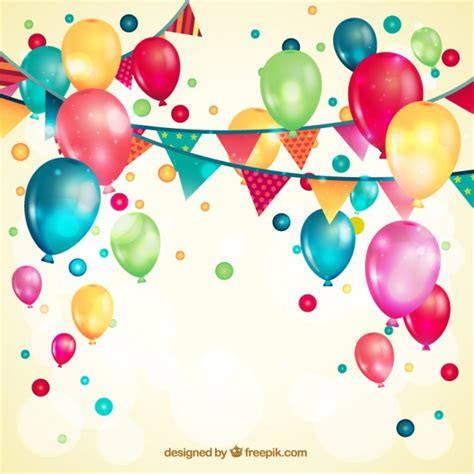 Globos vector de cumpleaños y gratis recursos WEB SEO