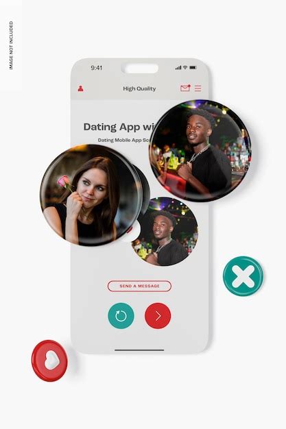 Premium Psd Dating Mobile App Screen Mockup Top View