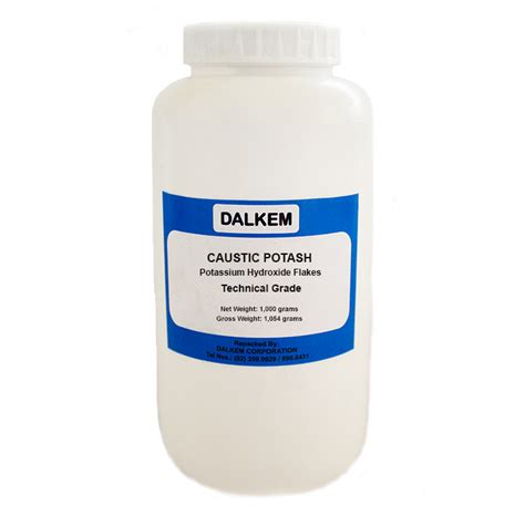 Dalkem Caustic Potash Or Potassium Hydroxide Flakes Net Weight 1
