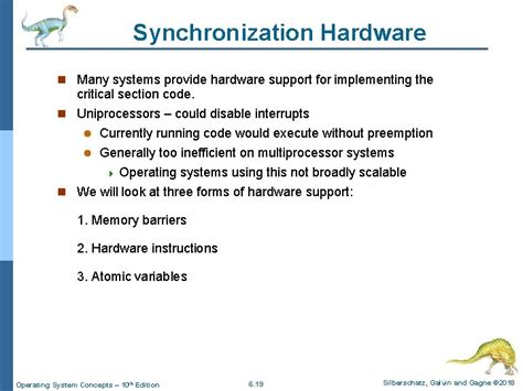 Chapter 6 Synchronization Tools Operating System Concepts 10