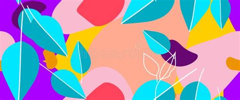Bold Pattern Tropical Leaf Jungle Modern Motif Stock Illustration