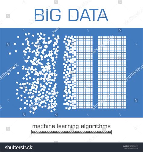 Big Data Visualization Machine Learning Algorithms Stock Vector