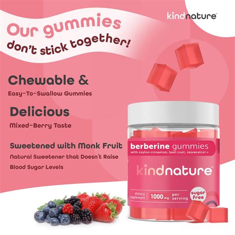 Sugar Free Berberine Mg Vegan Gummies With Ceylon Cinnamon Kind Nature