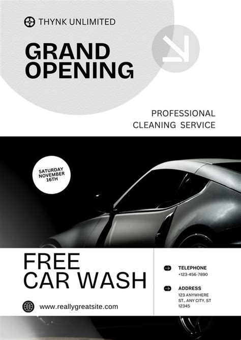 Page 3 Free Printable Customizable Car Wash Flyer Templates Canva