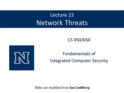 Ppt Lecture 23 Network Threats Powerpoint Presentation Free Download