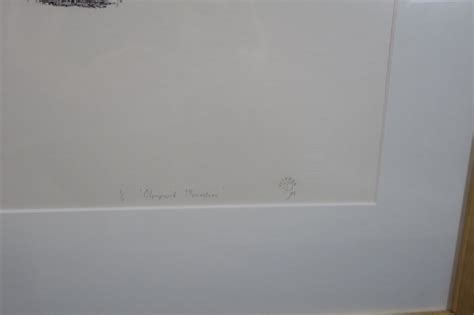 Tinca Veerman Tinca Veerman Zeefdruk Olympisch Momentum Ingelijst Verkocht Kunstveiling Nl