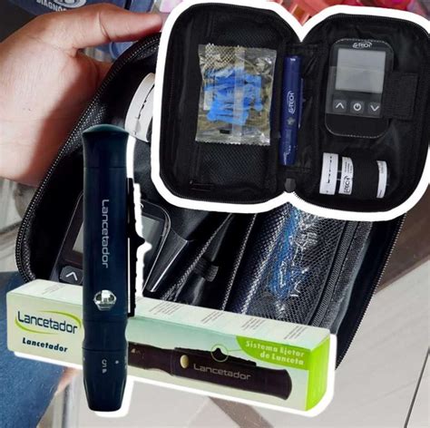 Kit Teste Glicemia Aparelho Gtech Lite Diabetes Glicose Aqui Tem