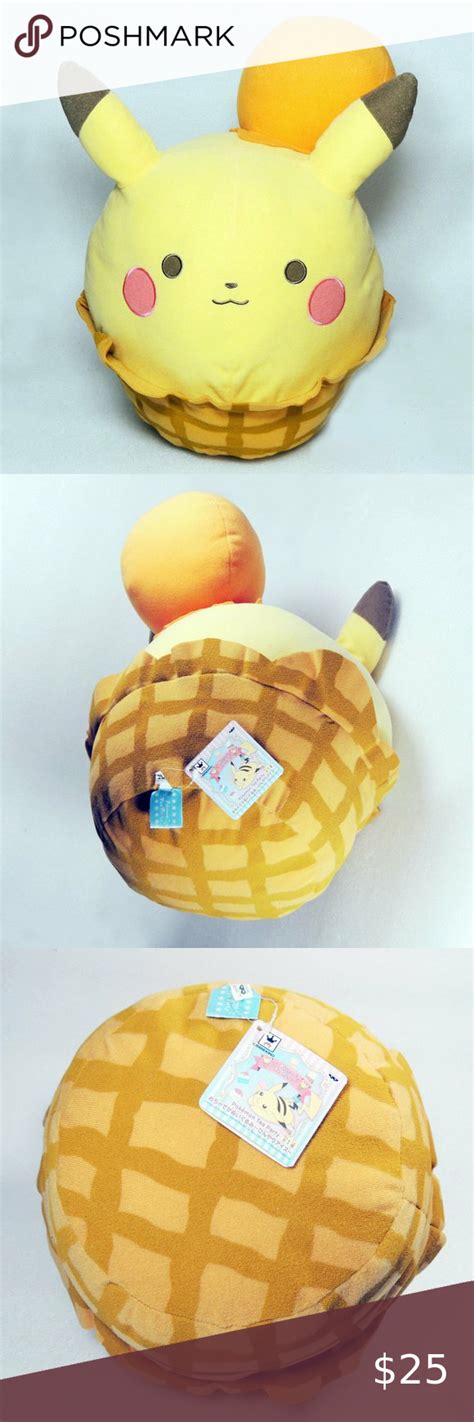 Pokemon Pikachu Tea Party Plush Ice Cream Cone 16 Banpresto Nwt
