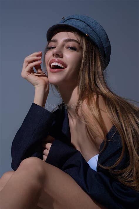 Sensual Close Up Portrait Of Elegant Young Fashionable Woman In Fashion