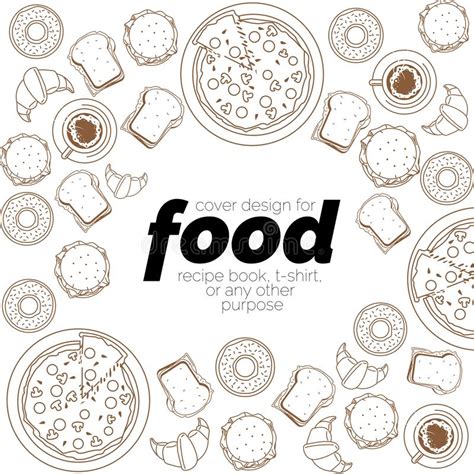 Food Background Texture Ver 2 Vector Stock Vector Illustration Of