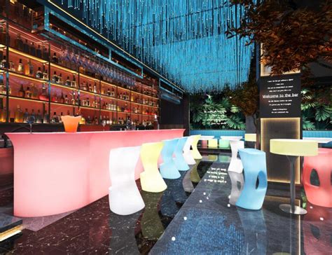 Led 가구 바 장식 바 디자인 아이디어 컬러풀데코